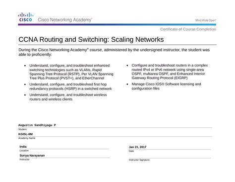 Ccna Training Certificate 3 Ppt