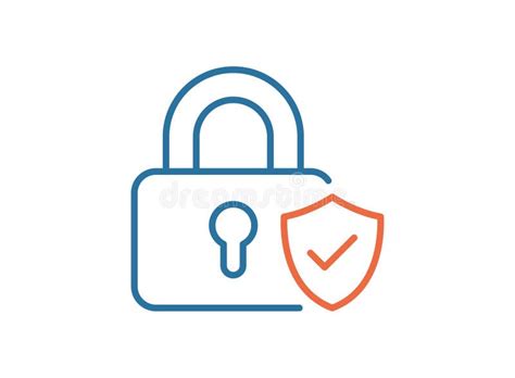 Secure Icon In Flat Style Privacy Guarantee Vector Illustration On Isolated Background Stock