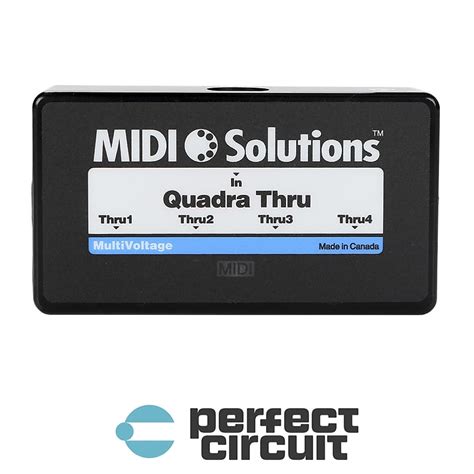 MIDI Solutions Quadra Thru Output MIDI Thru Box Reverb
