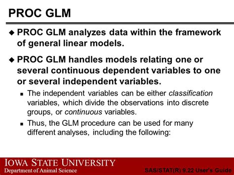 Proc Glm Procedure Importance Of General Linear Models Glm In
