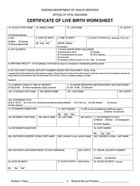 Newborn Birth Certificate Arizona Fill Out And Sign Online Dochub