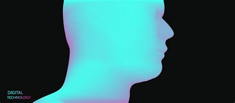 면 측면 뷰 추상적인 인간의 머리 실루엣과 컬러 그라데이션 비즈니스 프리젠 테이션 전단지 또는 포스터를위한 최소한의 디자인 3d 벡터 그림입니다 사람 얼굴에 대한 스톡 벡터