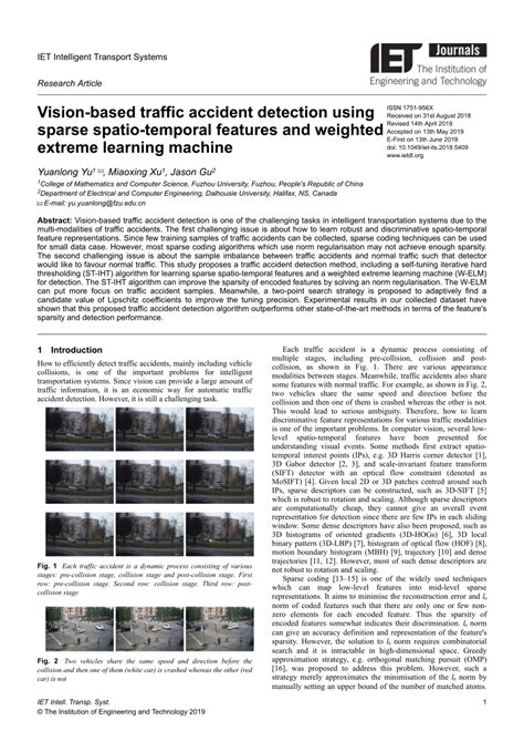 Vision Based Traffic Accident Detection Using Sparse Spatio Temporal Features And Weighted