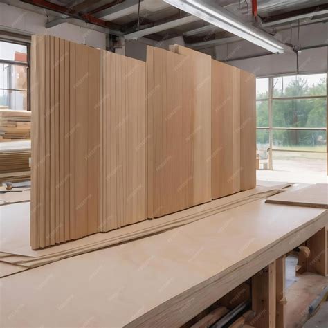 Premium Ai Image Veneered Mdf Panels With Ash Veneer With Screwed Fittings Are Lying On A