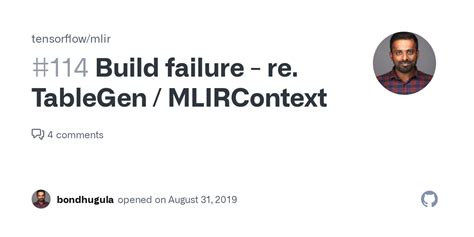 Build Failure Re Tablegen Mlircontext Issue Tensorflow Mlir Github