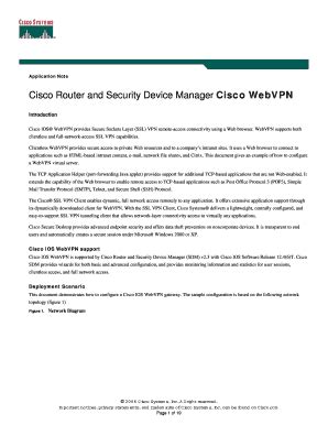 Fillable Online Cisco Router And Security Device Manager Cisco WebVPN Fax Email Print PdfFiller
