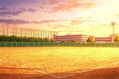 【フリー素材】校庭・グラウンドの背景イラスト