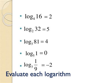PPT Logarithms PowerPoint Presentation ID