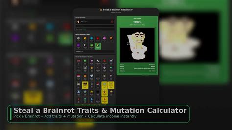 Steal A Brainrot Traits And Mutations Calculator Steal A Brainrot