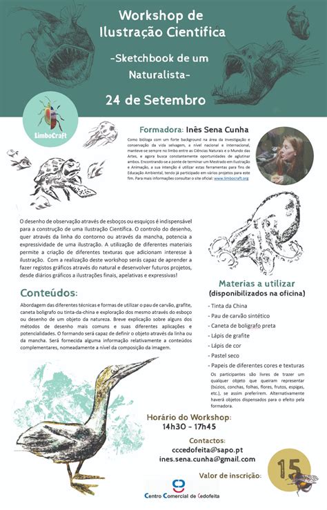 Workshop De Ilustração Cientifica Sketchbook De Um Naturalista Eventos No Porto