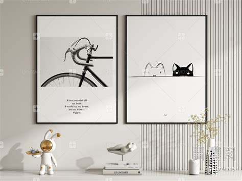 【装饰画 挂画3d模型】 现代vr有灯光有贴图max2016装饰画 挂画3d模型下载 Id1974745 免费3dmax模型库 青模3d模型网