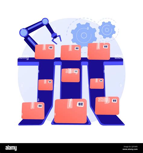 Sortation Systems Abstract Concept Vector Illustration Product Sortation Conveyor Based System