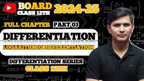 Differentiation Of Logarithmic Function Part 3 Ex 54 And 55