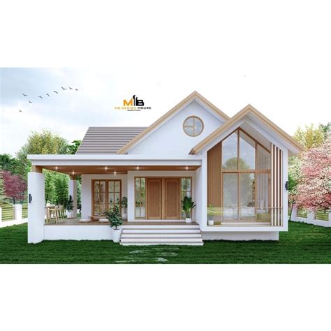 S02 แบบบ้านสำเร็จรูป แบบบ้านในสวน มินิมอล Shopee Thailand