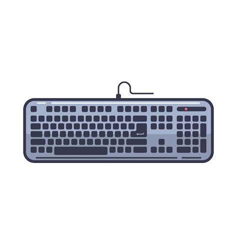 Premium Vector Vector Illustration Of A Keyboard With An Outline Is