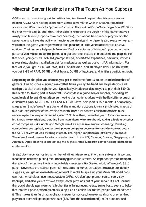 Minecraft Server Hosting Isnt That Difficult As You Assumedlgblpdfpdf Docdroid