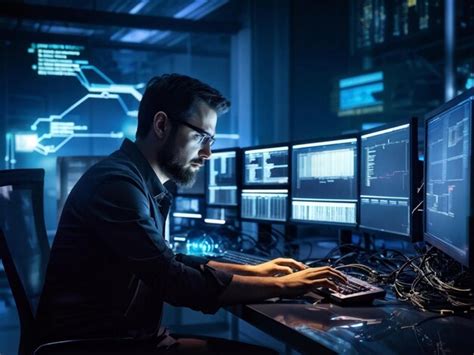 Futuristic Cyber Security Interface With Ai And Control Premium Ai Generated Image