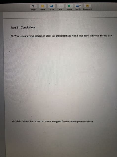 Solved Insert Table Chart Text Shape Media Comment Part E Chegg Com