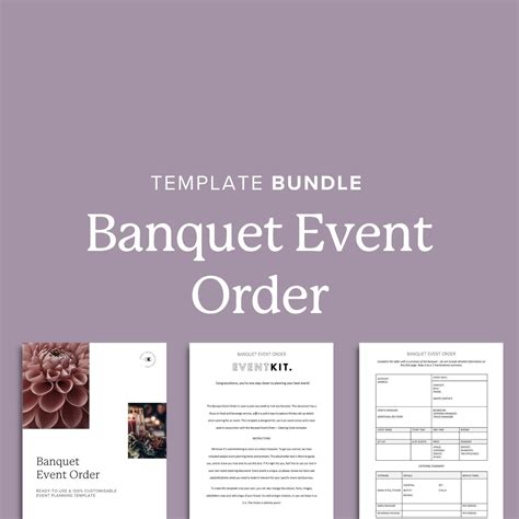 Banquet Event Order Templates Simplify Your Event Planning — Event Kit