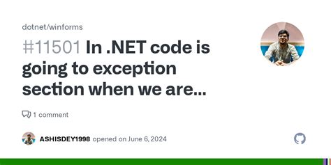 In Net Code Is Going To Exception Section When We Are Trying To