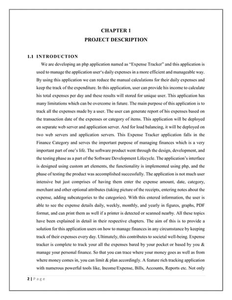 Expense Tracker Management System Project Reportpdf Computing Technology And Computing