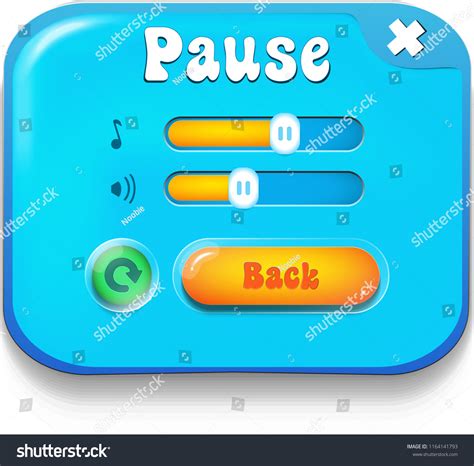 Game Ui Complete Menu Graphical User Stock Vector Royalty Free