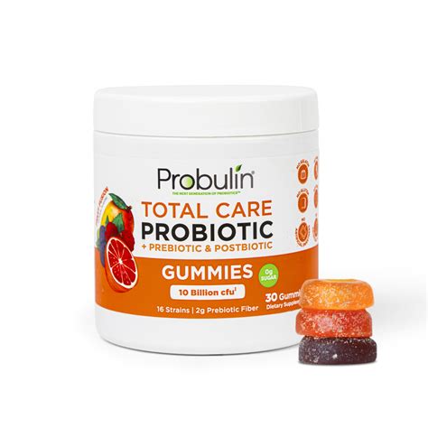 Total Care Probiotic Gummies Fruit Fusion 30 Count Probulin