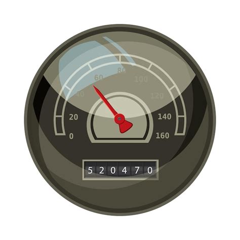 Premium Vector Speedometer With Red Arrow For Car Icon In Cartoon Style Isolated On White