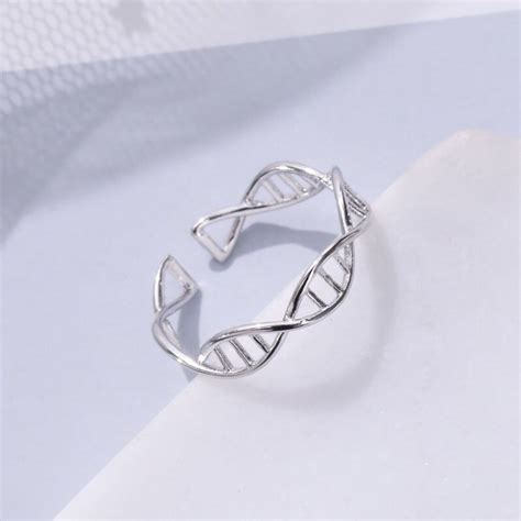 Dna Ring Dna Helix Ring Dna Jewelry Helix Ring Medical Etsy