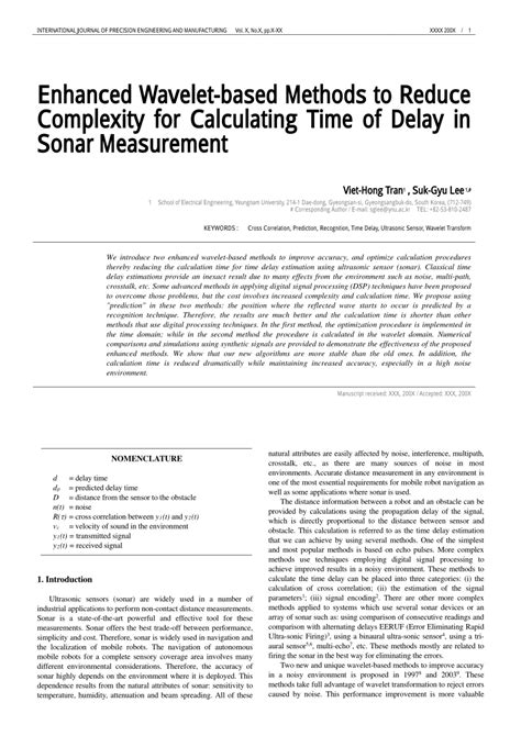 Pdf Enhanced Wavelet Based Methods For Reducing Complexity And