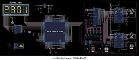 Schematic Diagram Electronic Device Motor Operating Stock Illustration 2509445681 Shutterstock