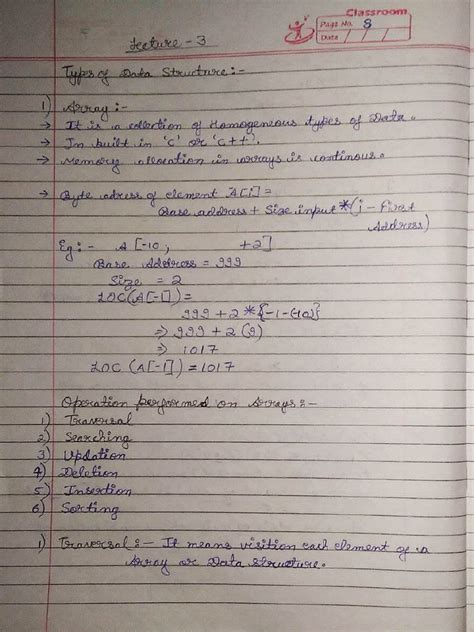 Data Structure And Algorithm Lecture 3 4 Notes Pdf