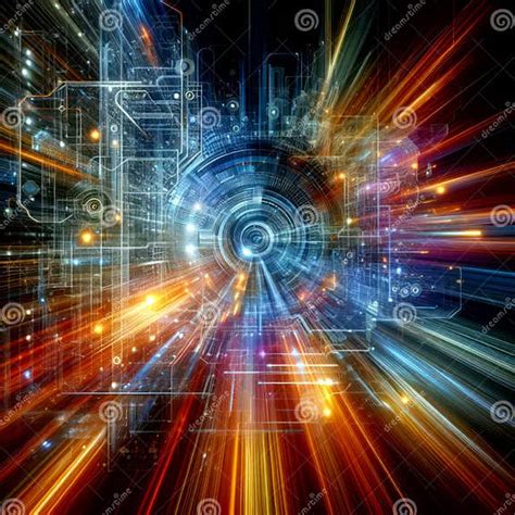 Digital Abstract Technology Background Binary Speed Communications Stock Illustration