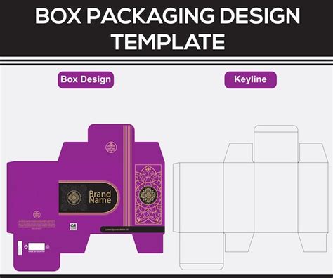국제 포장 회사를 위한 향수 상자 포장 디자인 템플릿 프리미엄 벡터