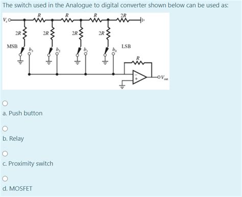 Solved The Switch Used In The Analogue To Digital Converter Chegg Com