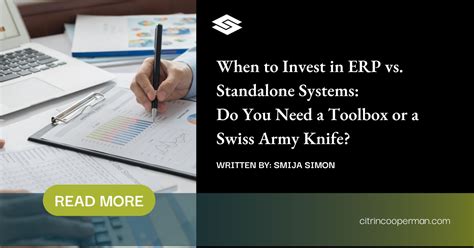 Erp Series Part 4 When To Invest In An Erp Vs Standalone Systems