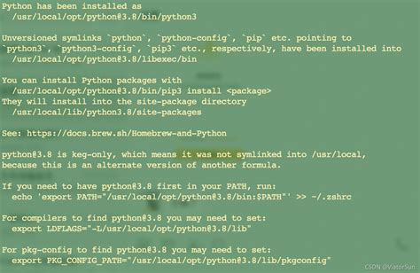 Mac 之 Homebrew 配置python环境brew Python Csdn博客