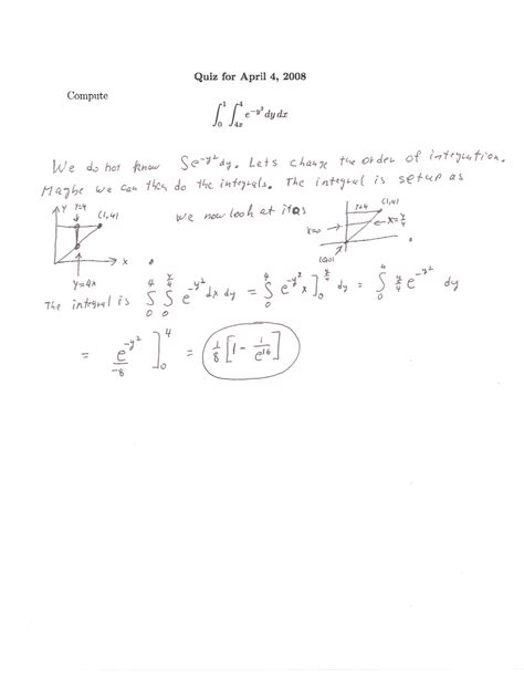 Solved Quiz 9 Fall 2008 Vector Calculus Math 241 Docsity