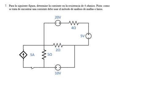 Solved For The Following Figure Determine The Current In Chegg Com