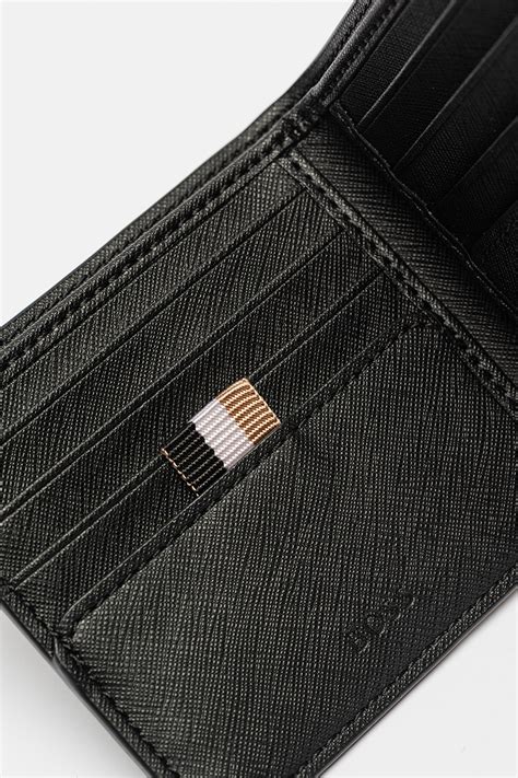 BOSS, Сгъваем кожен портфейл, черен - eMAG.bg