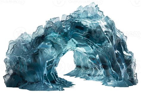 AI Generated Abstract Blue Geode With Layers And Textured Details On Transparent Background