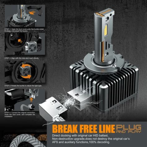 D Series D3s Led Headlight Bulb 100 Watt Pair