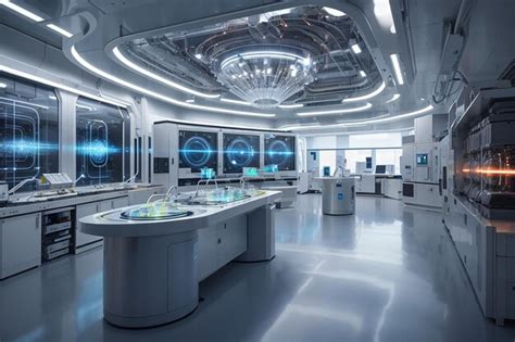Premium Ai Image Quantum Computing Futuristic Science Lab