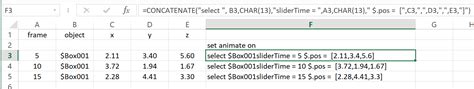 create keyframes from an excel spreadsheet page 2 autodesk community