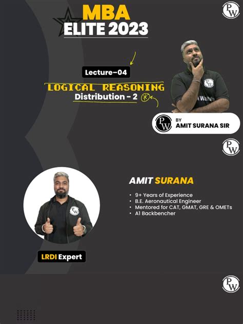 Logical Reasoning 04 Distribution 2 Class Notes Mba Elite 2023 Pdf