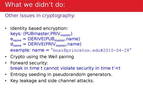 course summary cos 433 crptography spring 2010 boaz barak ppt download