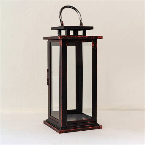 Black Rectangular Metal Lantern Hearthside Event Center
