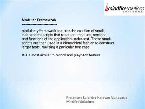 Selenium Automation Framework Ppt