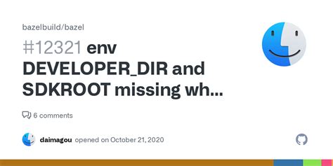 Env Developerdir And Sdkroot Missing When Linking Executable File · Issue 12321 · Bazelbuild