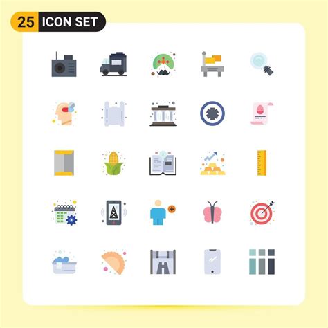 25 User Interface Flat Color Pack Of Modern Signs And Symbols Of Search
